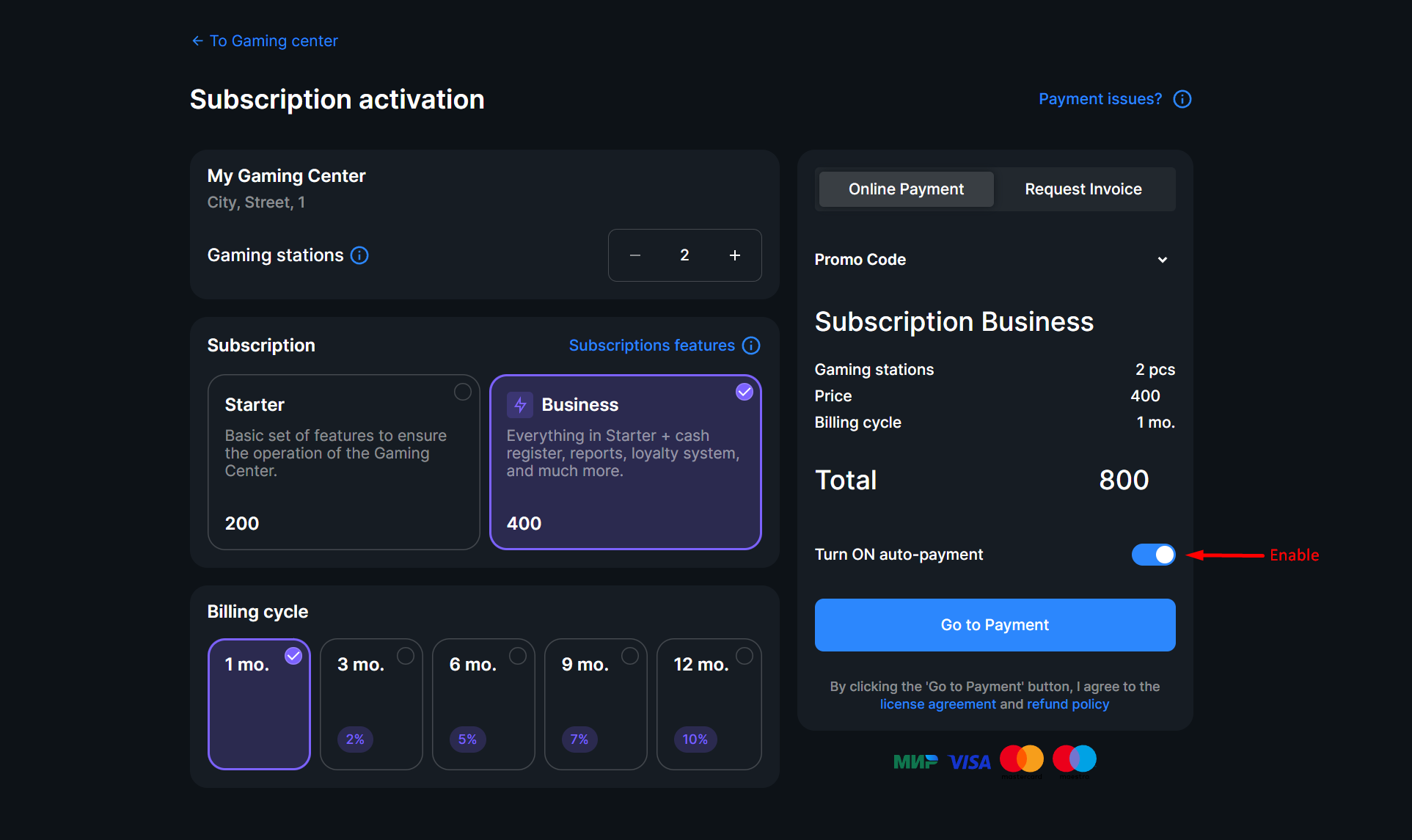 Auto-payment function – SmartShell_ENG