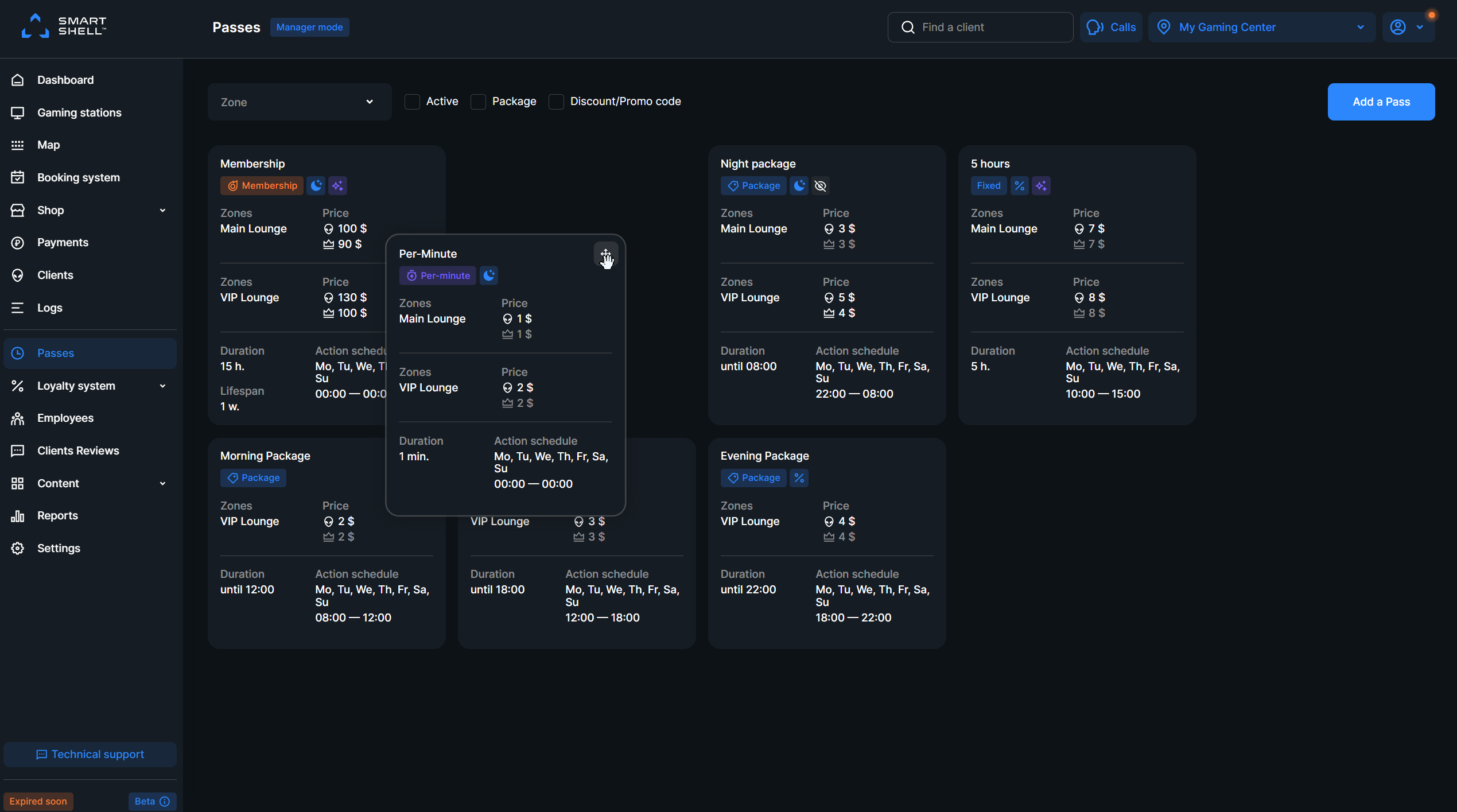 Passes – SmartShell_ENG