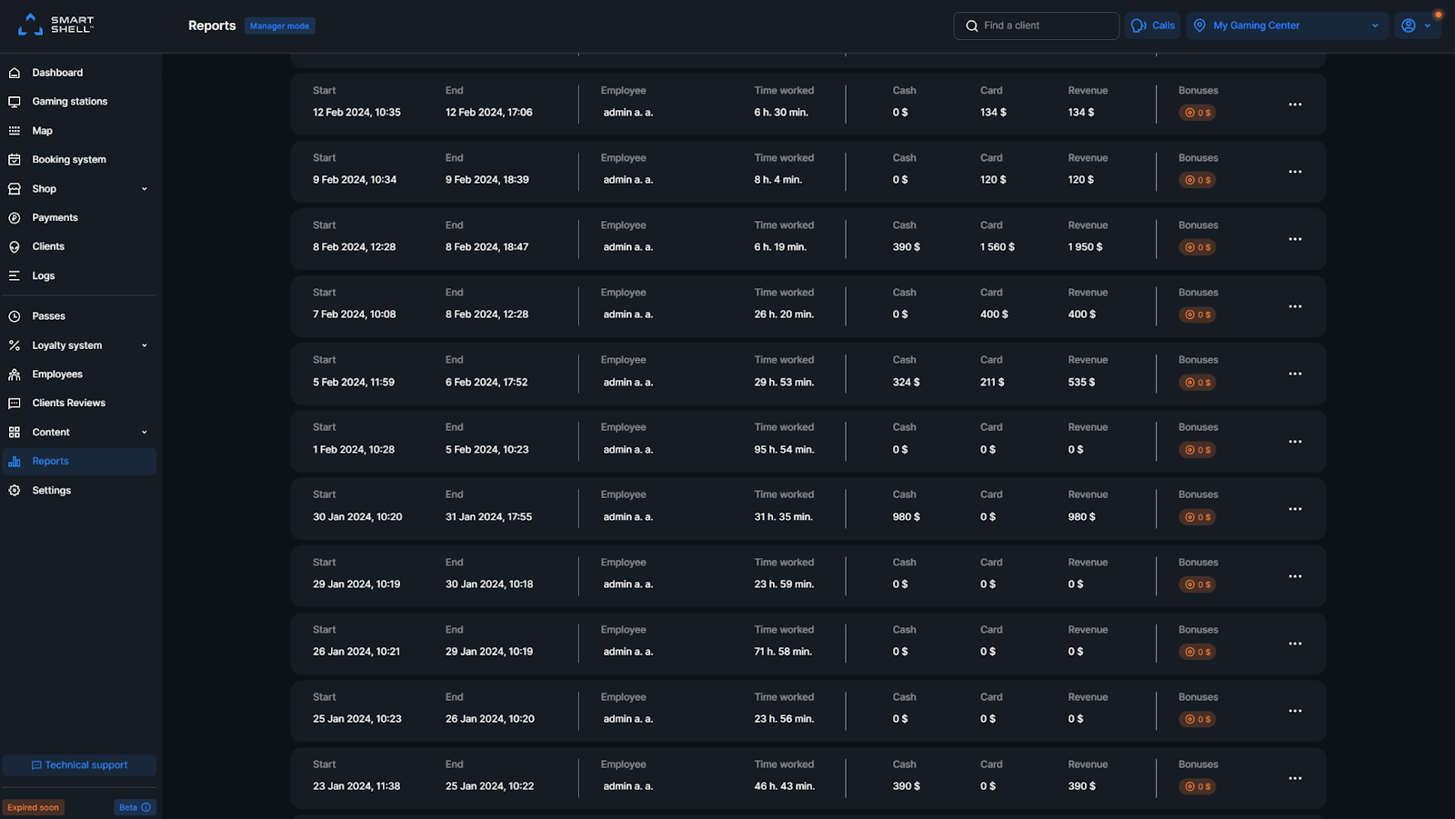 Analytics – SmartShell_ENG