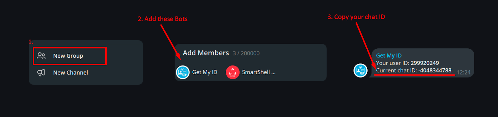Sending notifications in Telegram – SmartShell_ENG