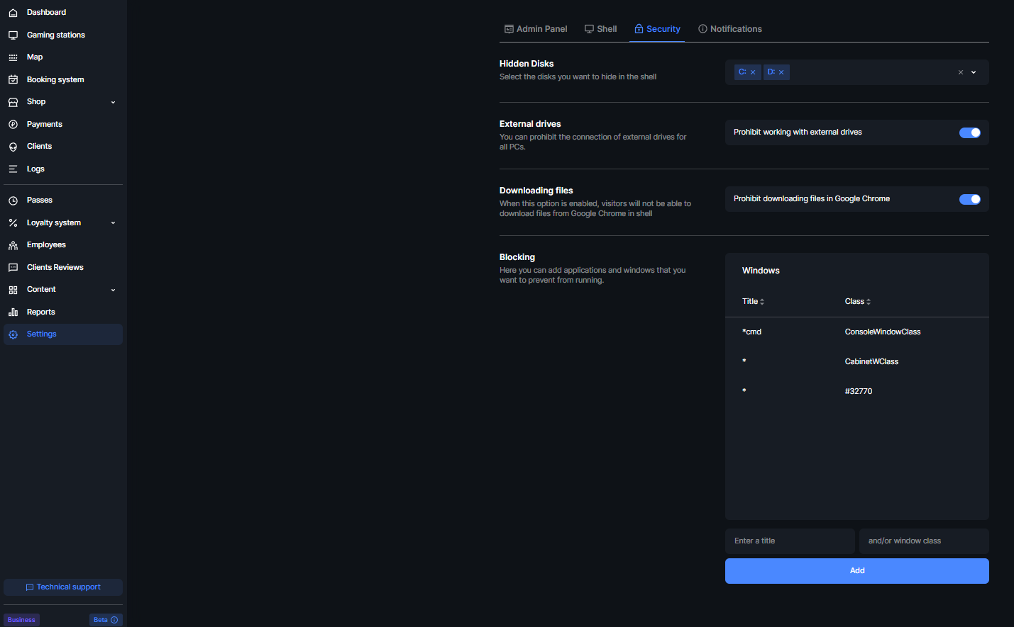 Step 8. Security Settings – SmartShell_ENG
