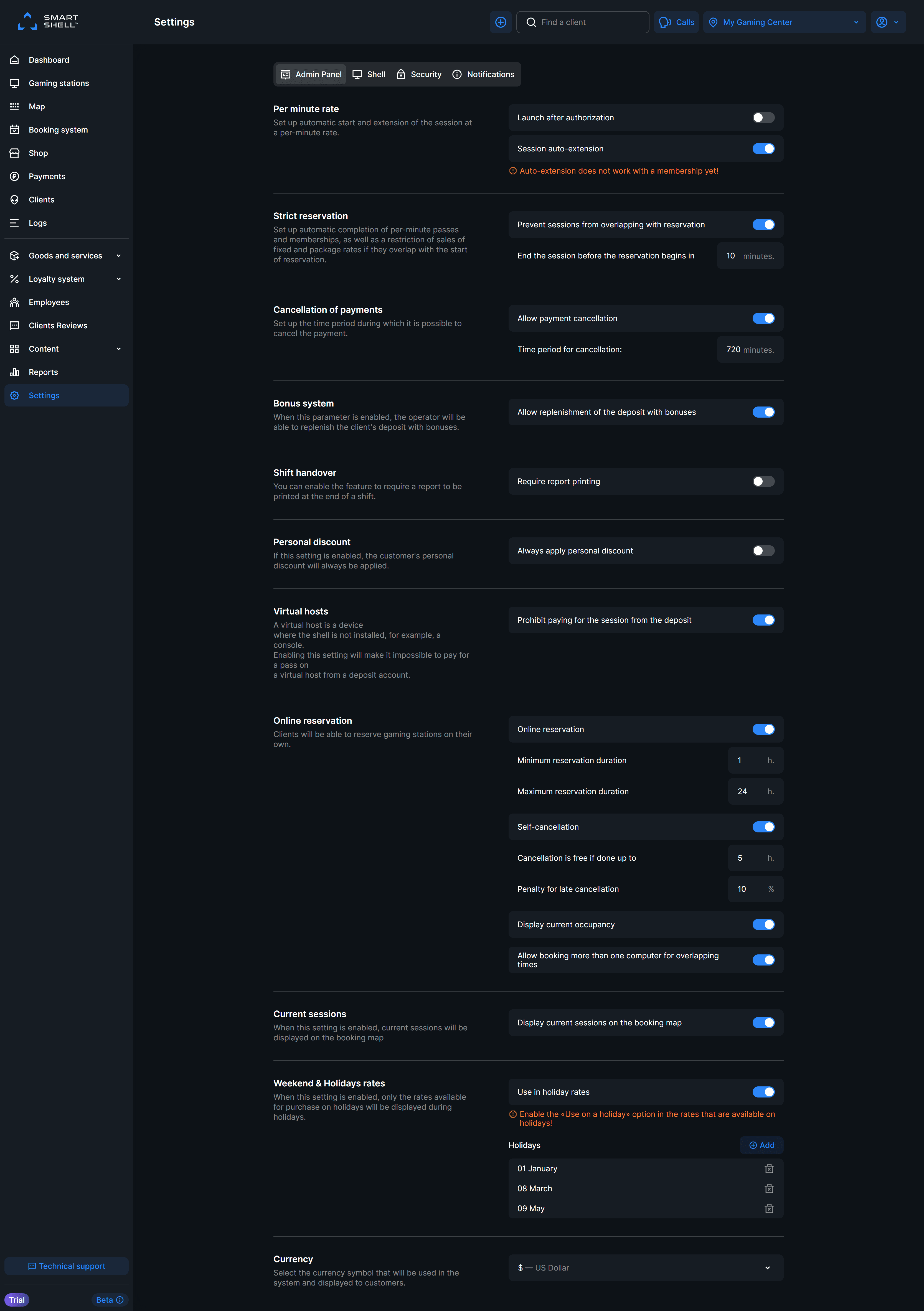 Step 7 Admin Panel Settings Smartshell Eng
