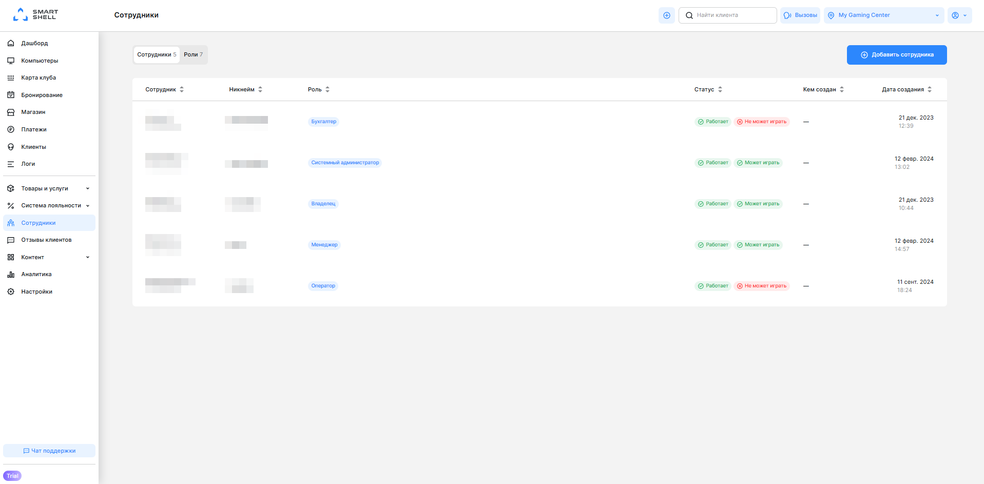 Сотрудники – SmartShell_RUS