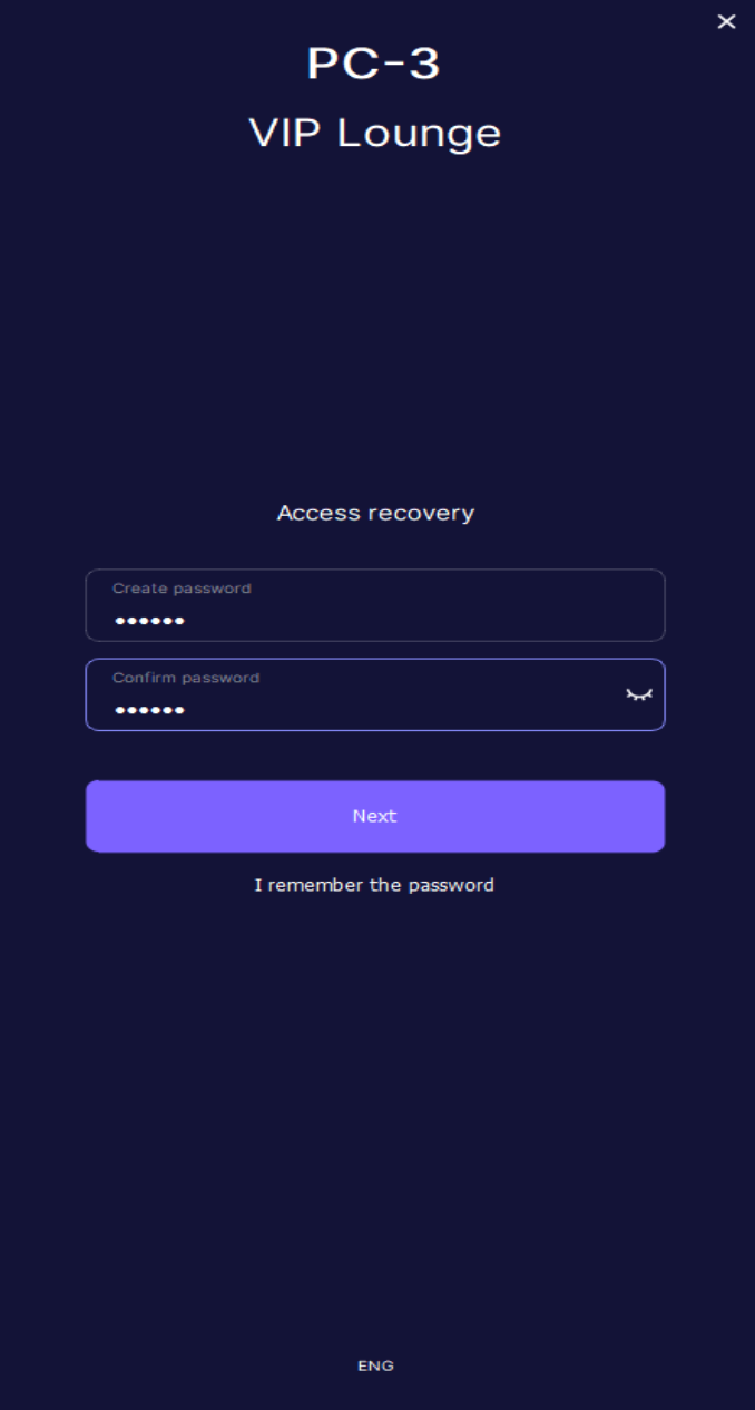 Client registration and password recovery – SmartShell_ENG